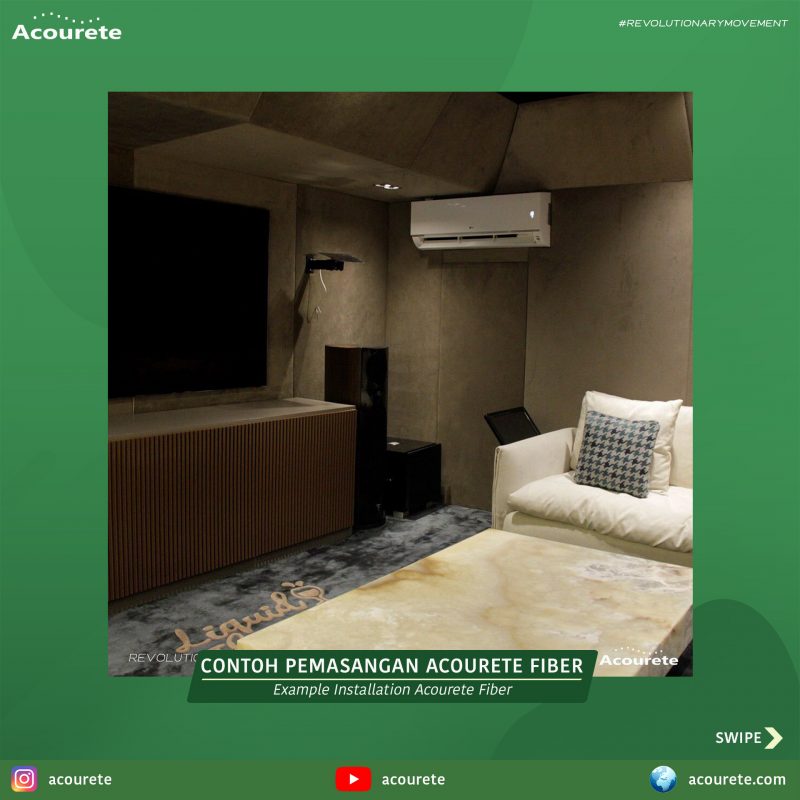 Contoh Pemasangan Busa Peredam Suara Acourete Fiber